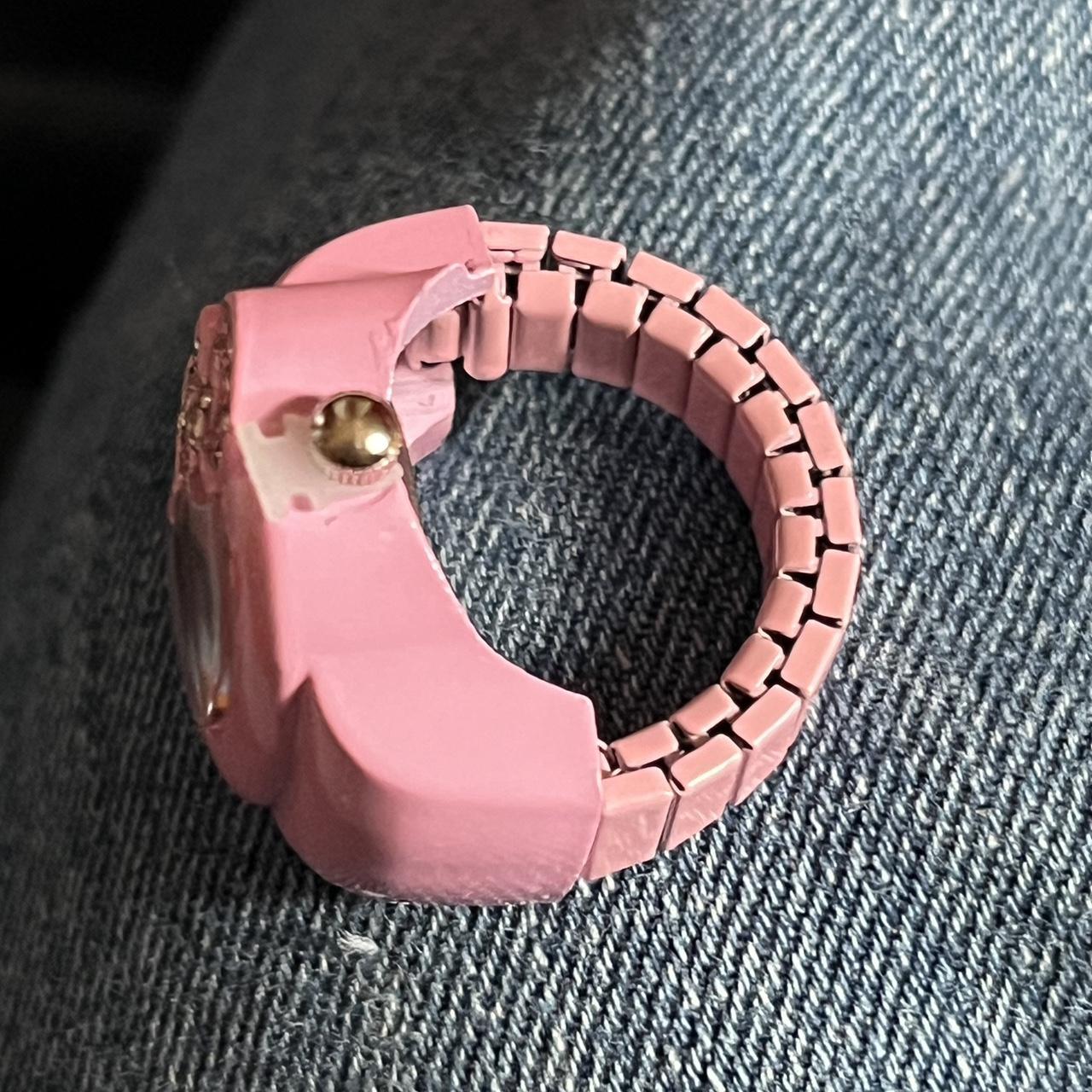 Pink Hello Kitty watch ring with rhinestones... - Depop