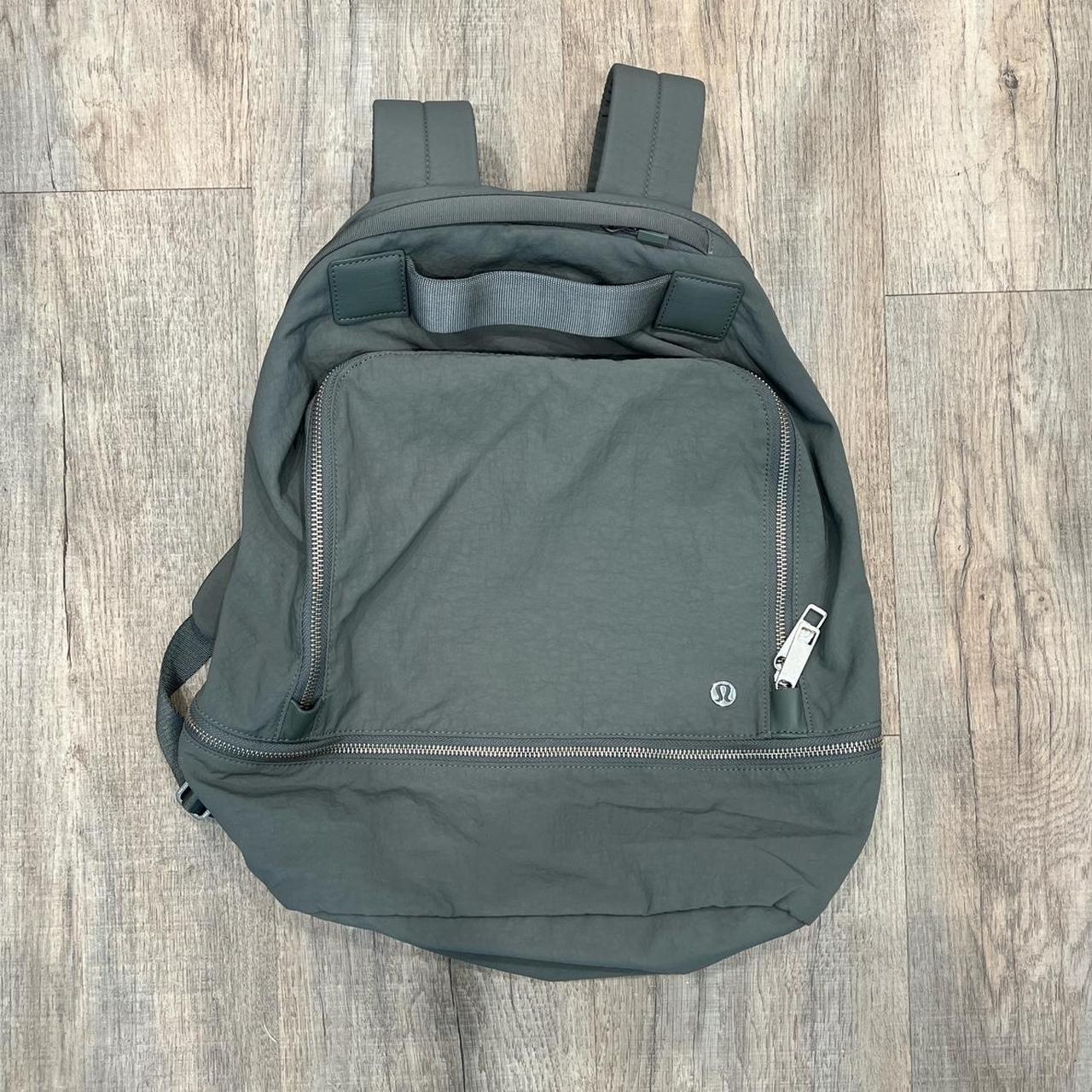 Lululemon backpack, sage green color, roomy with... - Depop