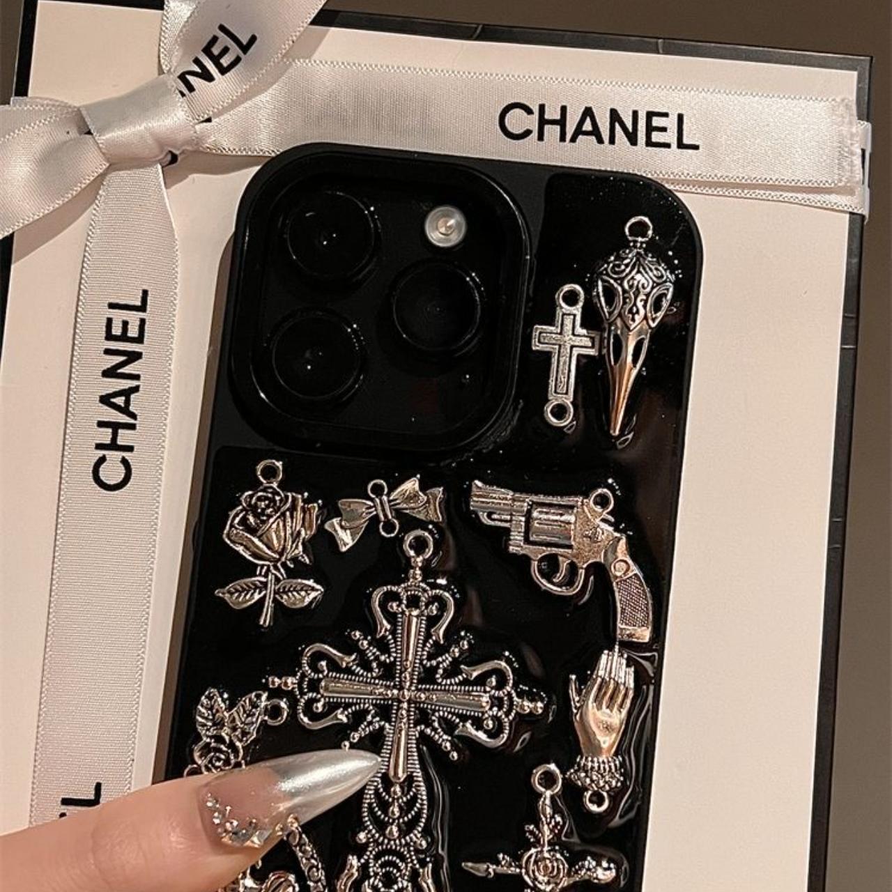 Chrome Hearts Style Iphone case cross For Iphone 15... - Depop