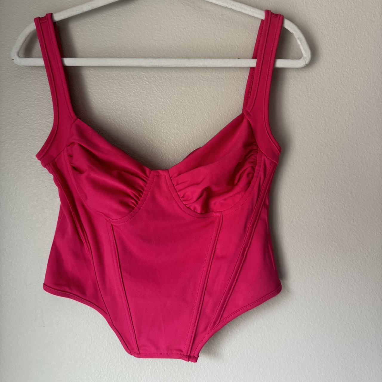 Cider size large hot pink corset top - Depop