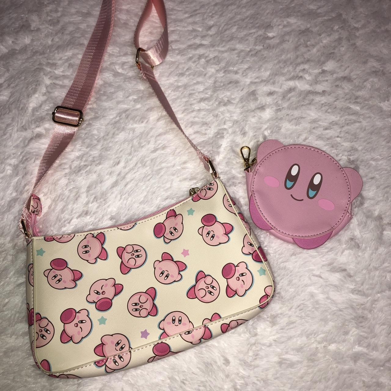Pink and cream Kirby bag and coin pouch #Kirby... | Depop