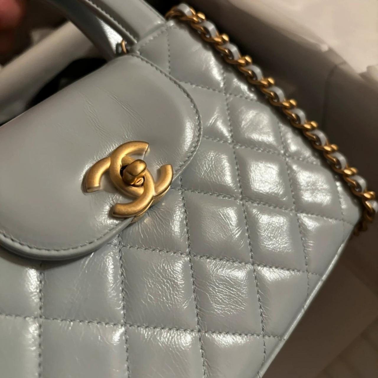 Chanel Bag Nano Light blue Chanel Bag nano color:... - Depop