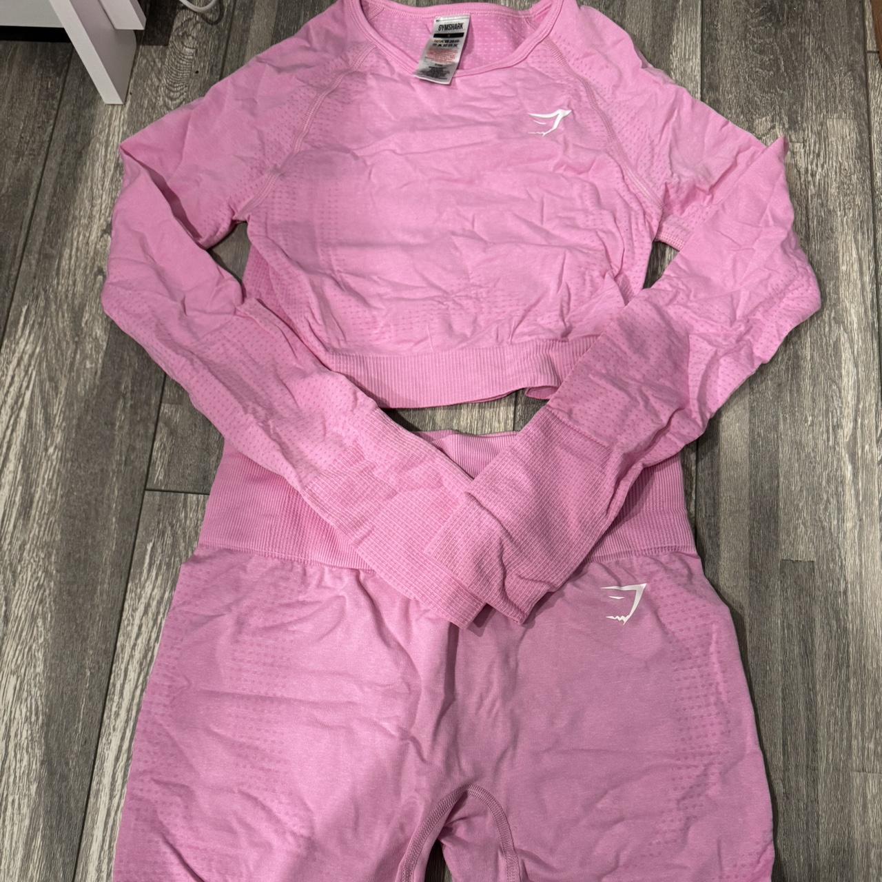 Pink Gymshark workout set - Depop