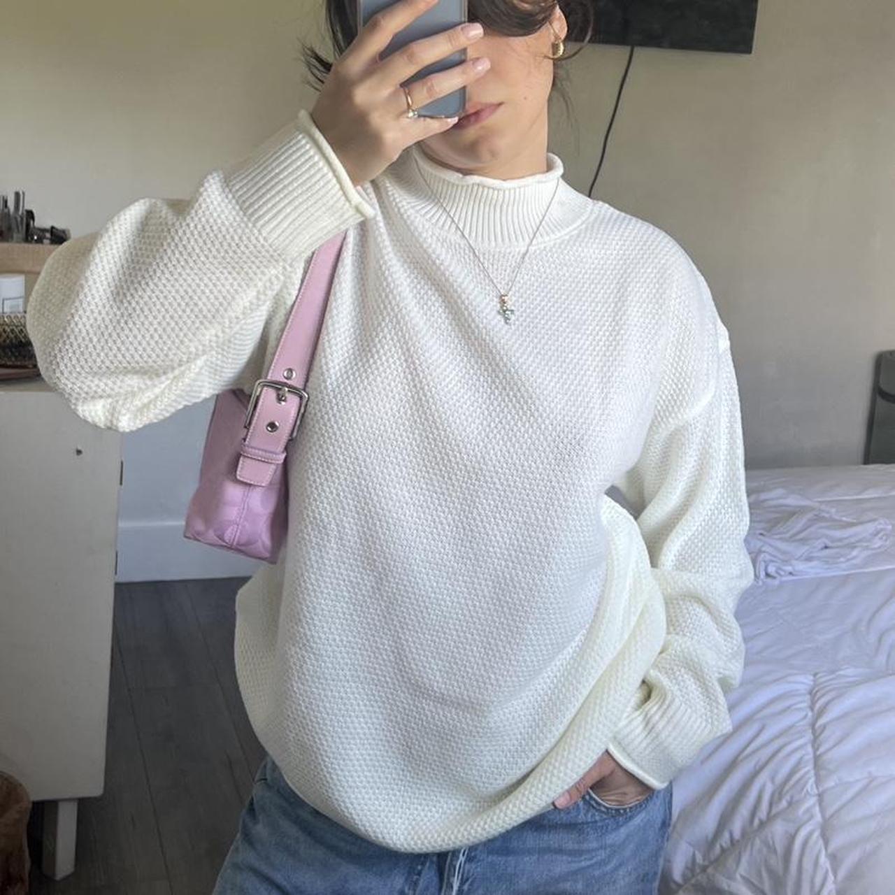 oversized cream knit sweater ☁️🍁 perfect for fall &... - Depop