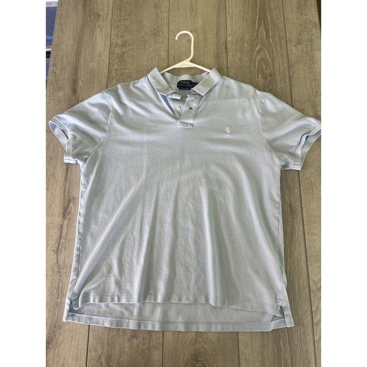 Polo Ralph Lauren Mens Custom Slim Fit Baby Blue... - Depop