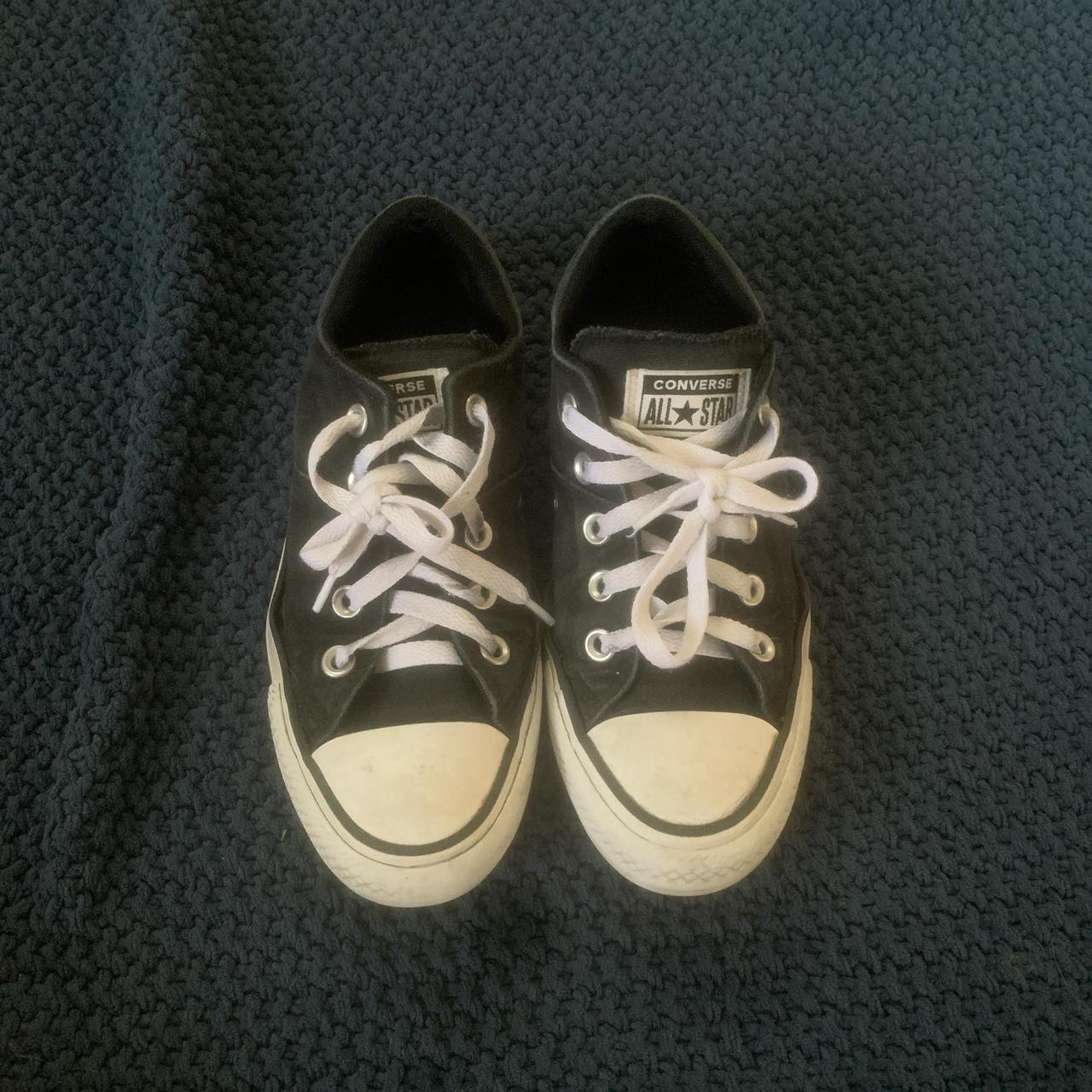 Converse Low Top Platforms #converse... - Depop