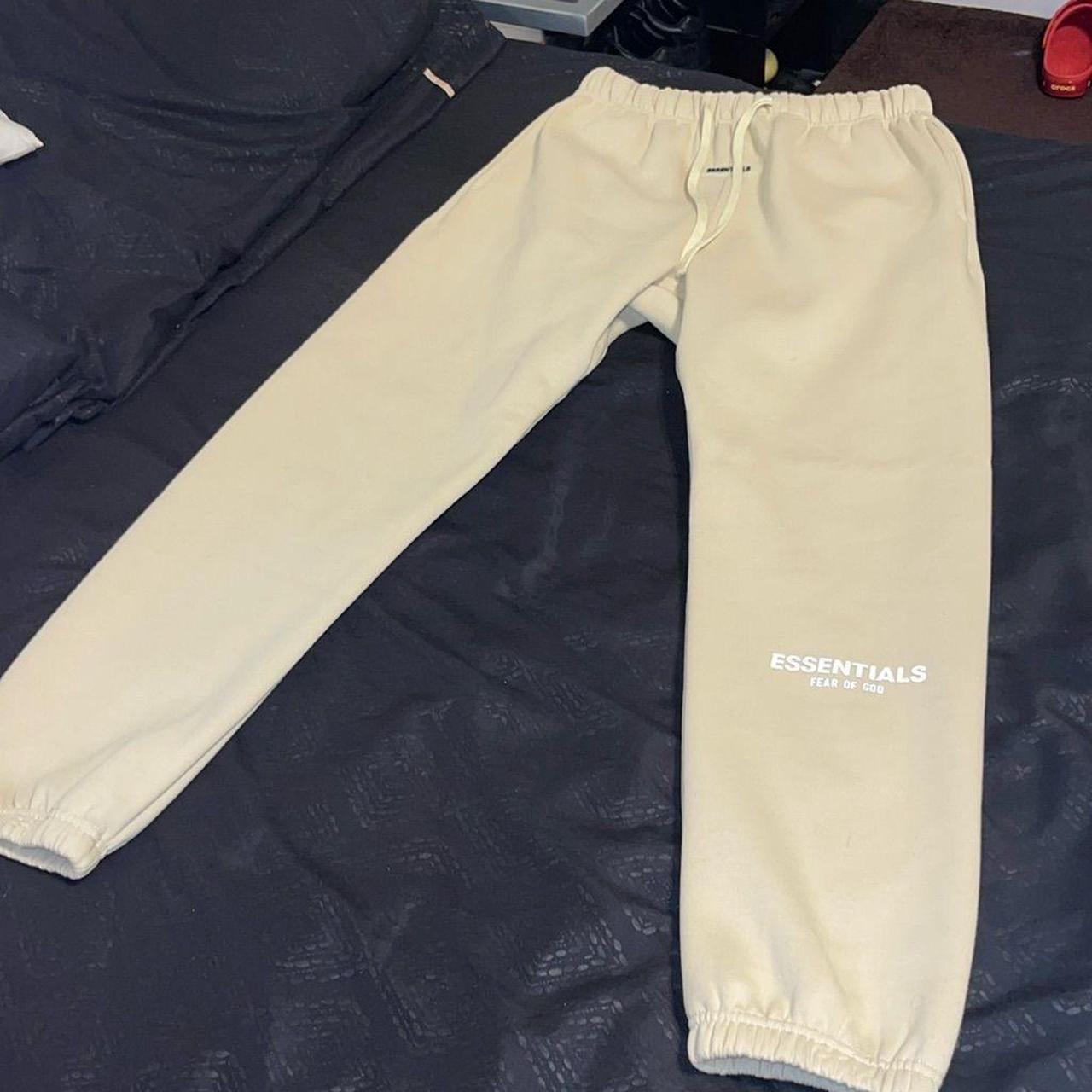 Fear of god essentials sweat pants “smoke” - Depop