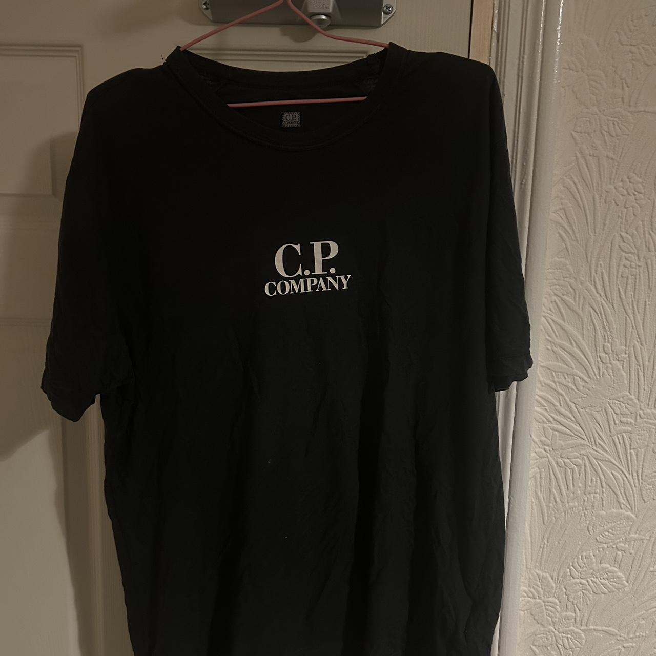 Black CP company t shirt, Medium, fits really well... - Depop