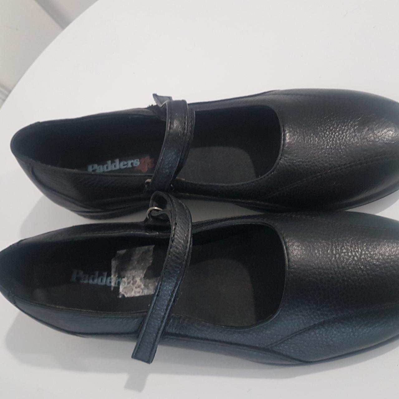Women's PADDERS, Black Leather Flat Casual UK 9, new... - Depop