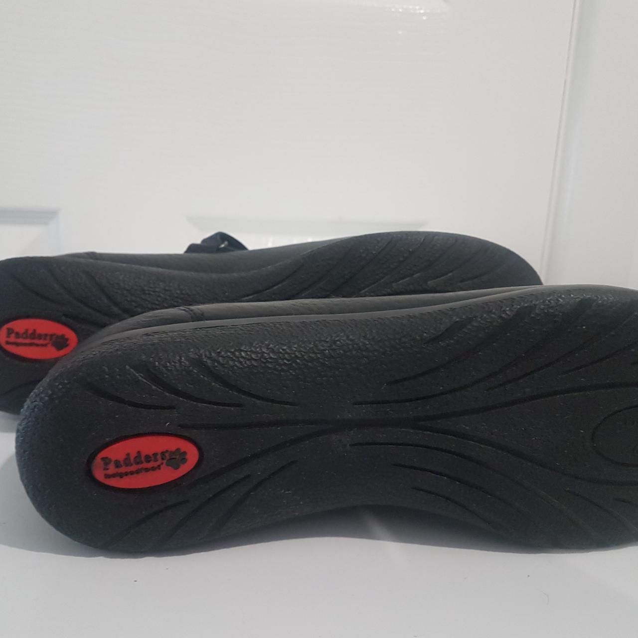 Women's PADDERS, Black Leather Flat Casual UK 9, new... - Depop