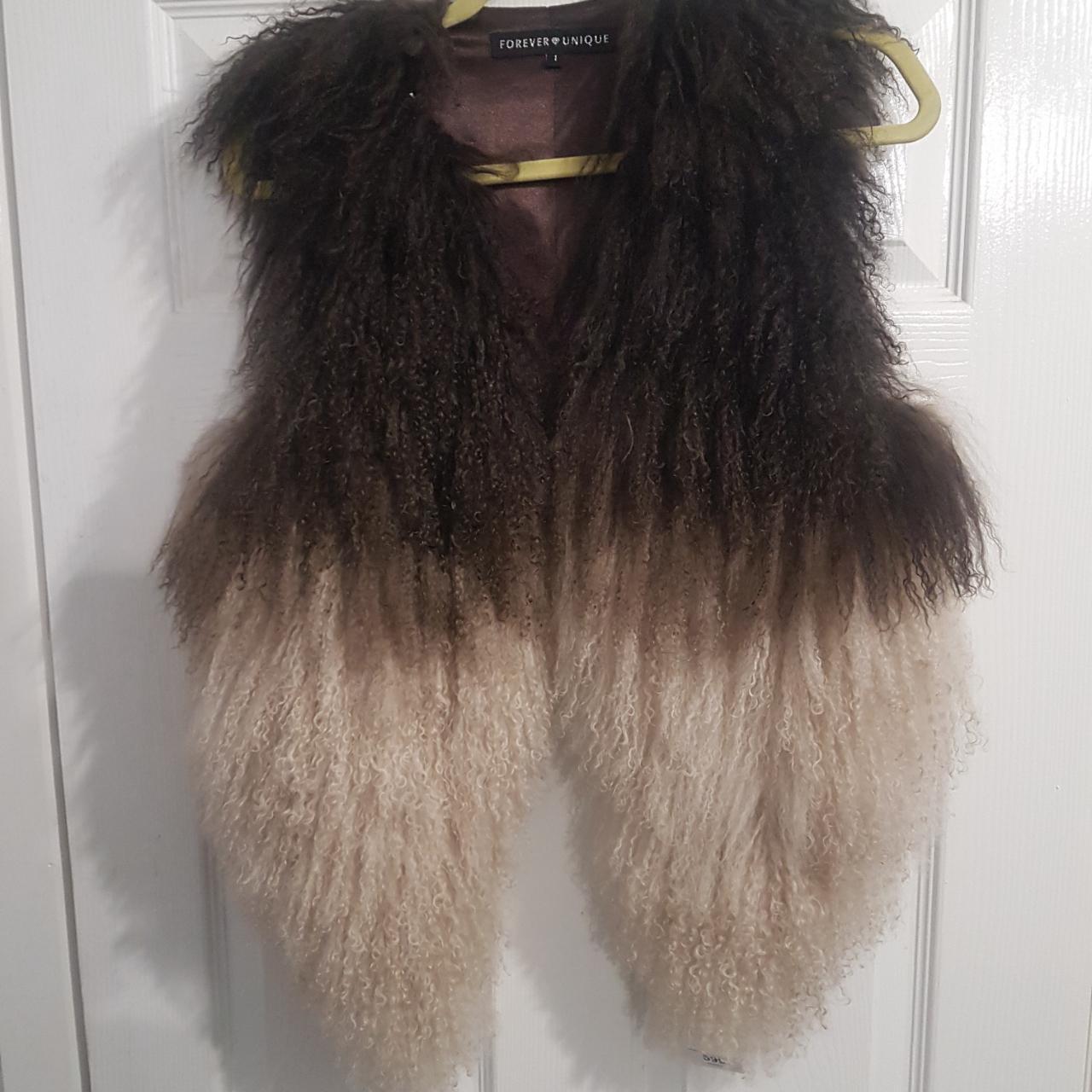 Forever Unique, Short Vest 100% Genuine Mongolian... - Depop