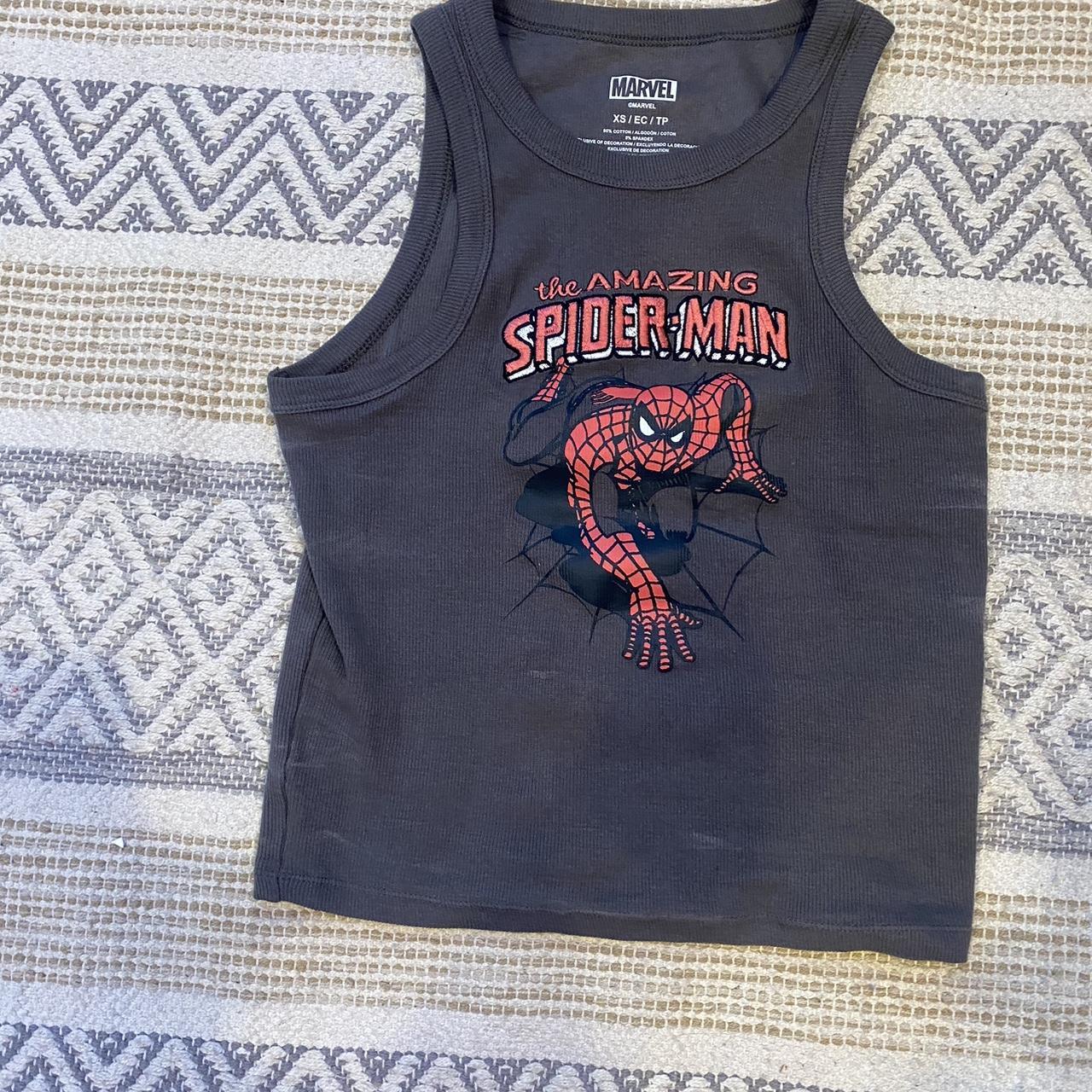 spider man tank top size xs literally a slay i love... - Depop