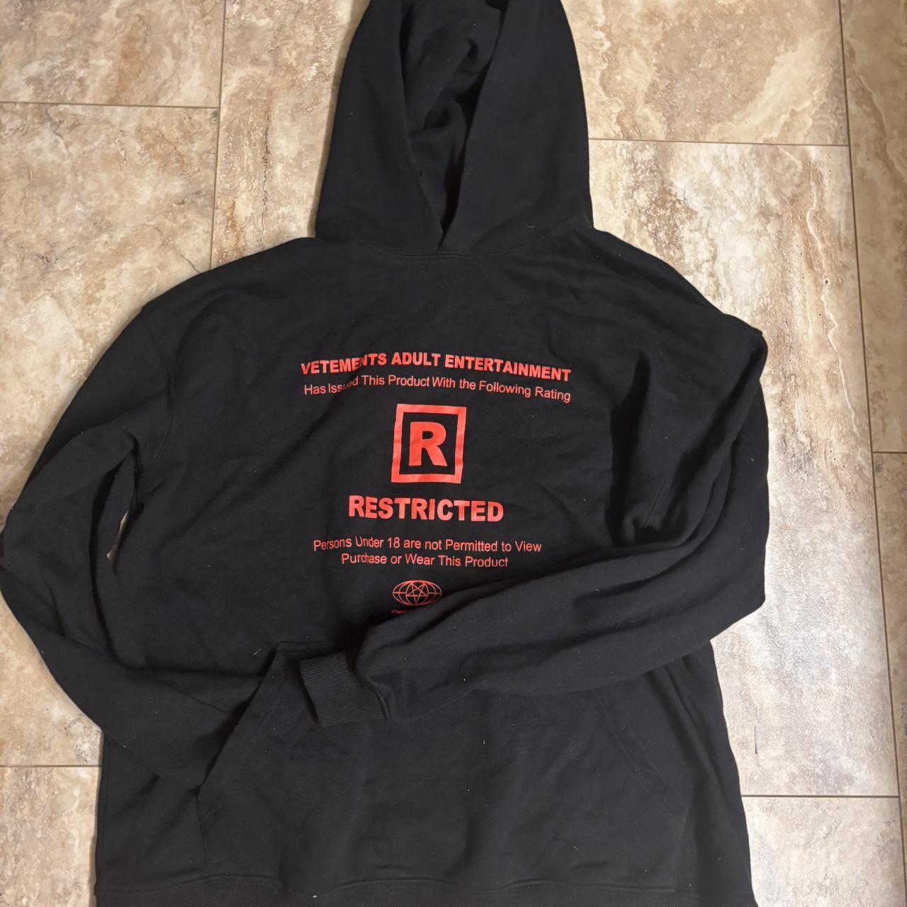 Vetements Restricted Hoodie Size S Never... - Depop