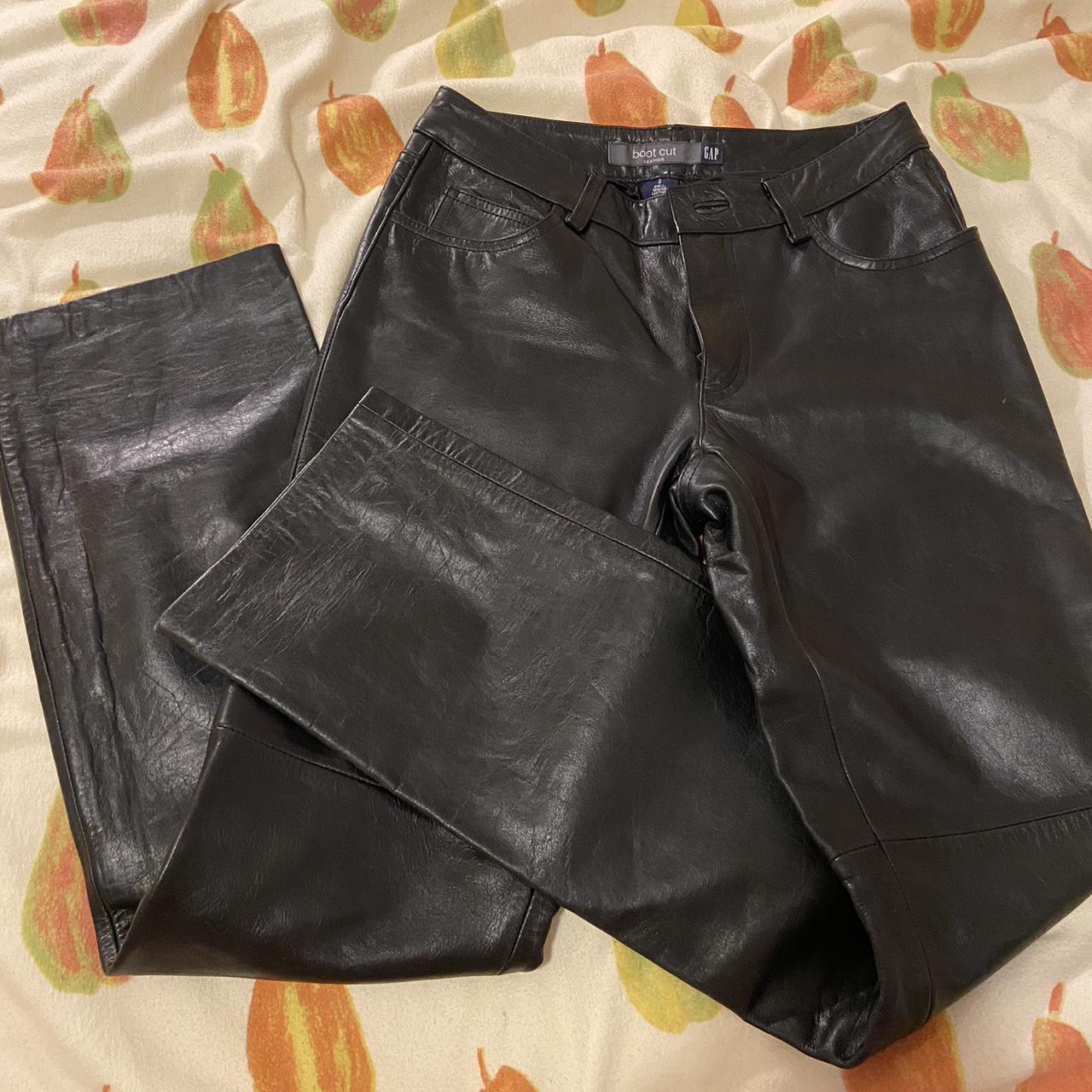 OMG gap leather bootcut pants 🤯 These are so awesome... - Depop
