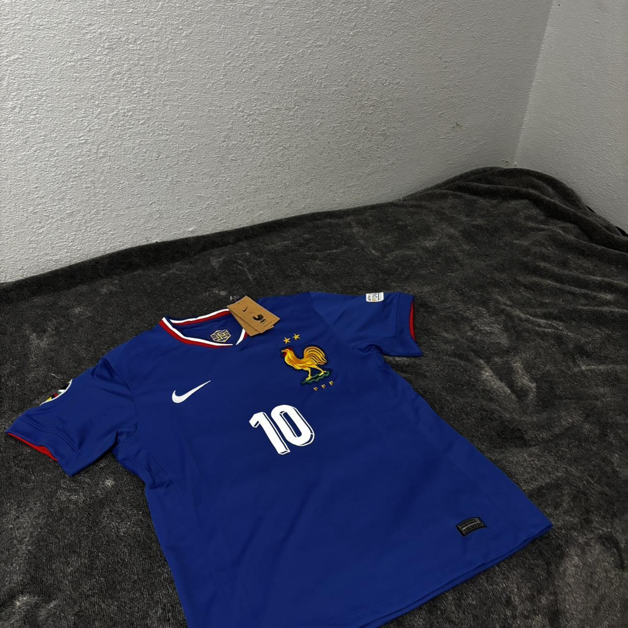 Nike France home kit Mbappe #football #soccer | Depop