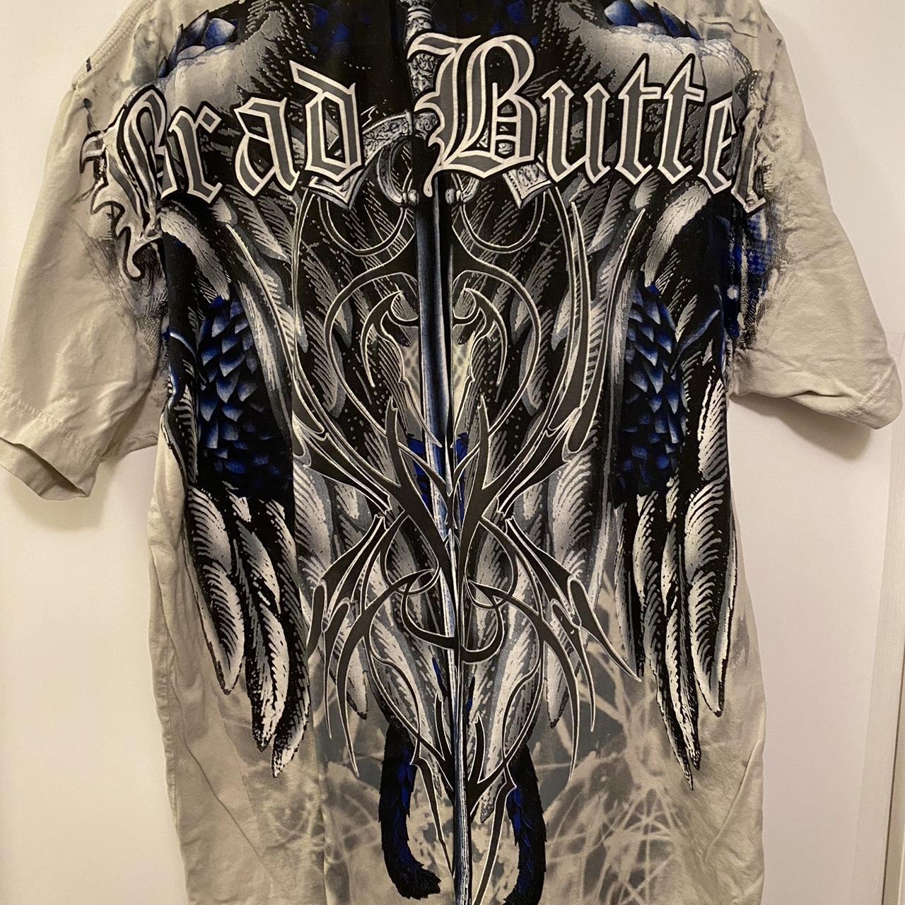 Brad Butter 2008 AOP Tshirt Winged Creature Size XXL... - Depop