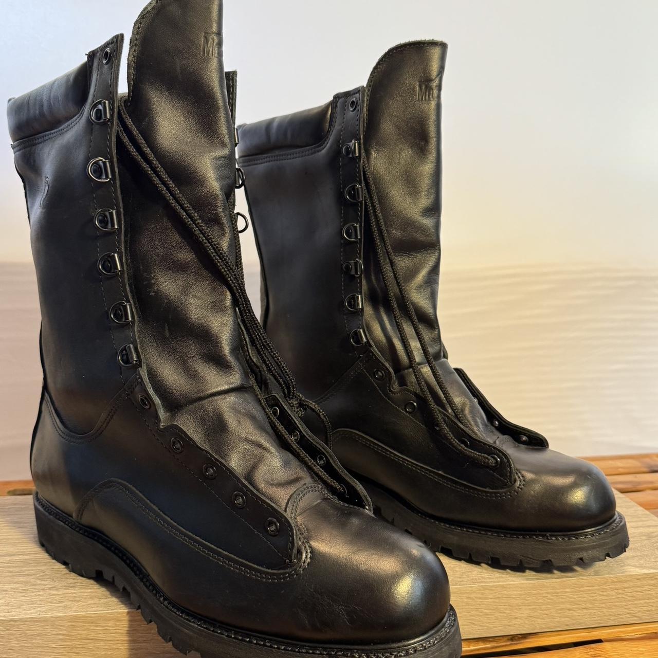 Men’s Matterhorn Black Combat Boots Made In USA Size... - Depop
