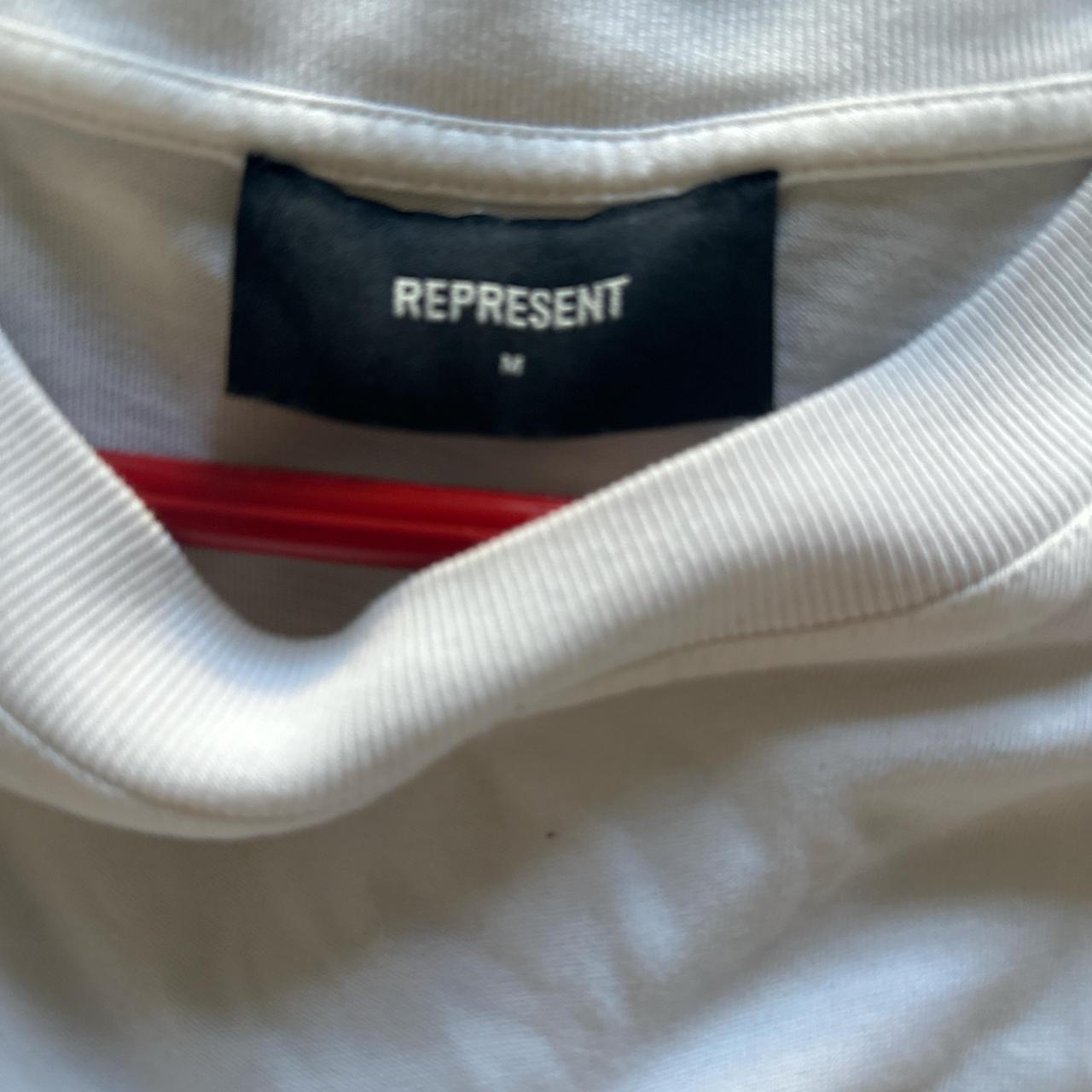 Authentic White medium Represent Top. Size=medium... - Depop