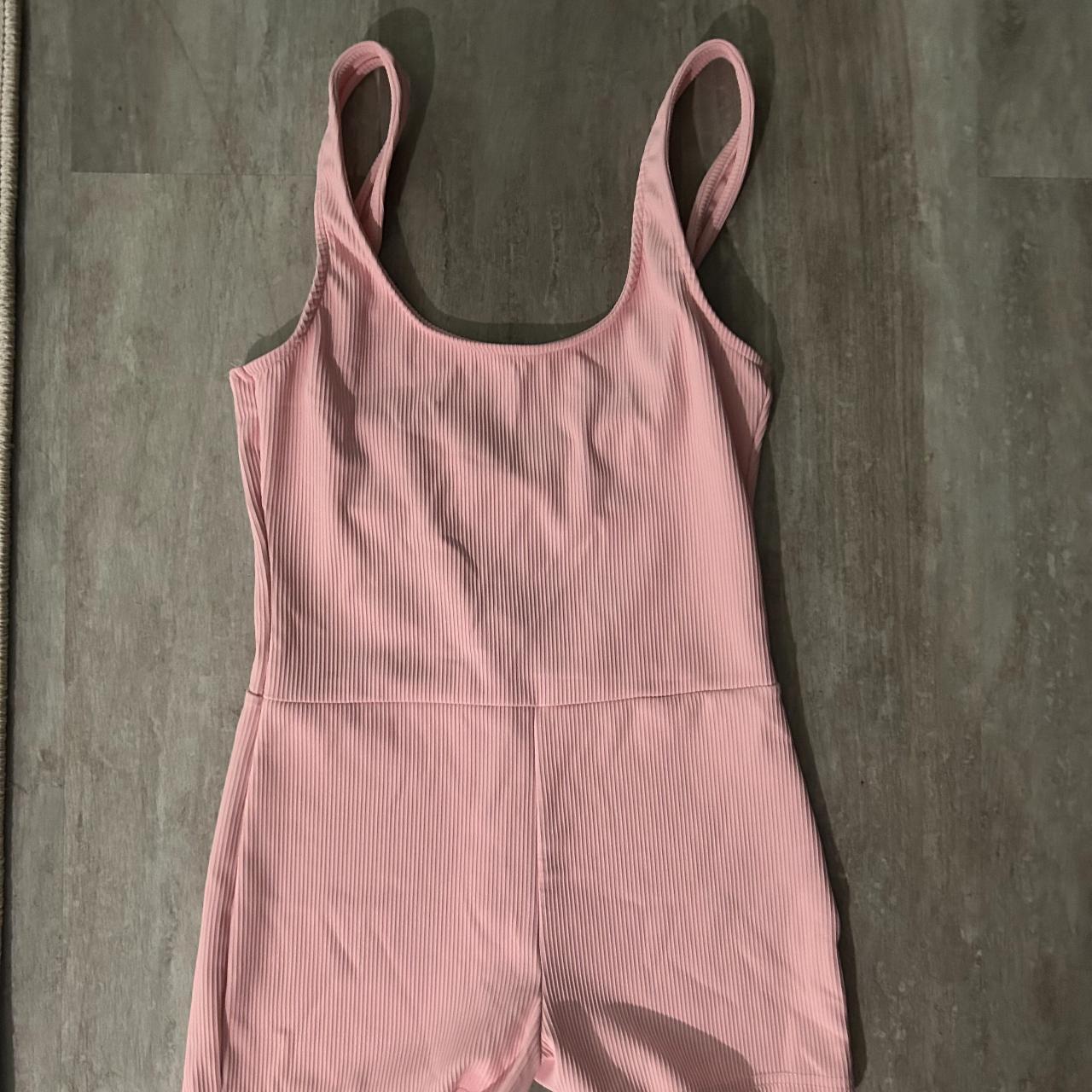 Edikted pink open back one piece, never worn - Depop