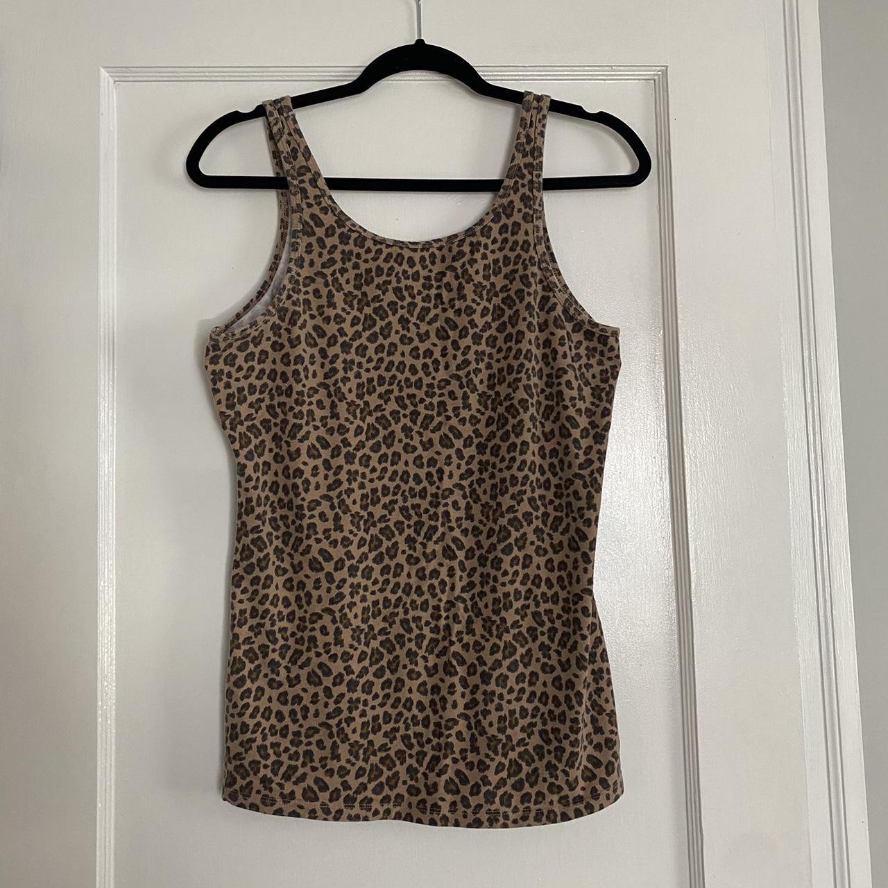 Cheetah print tank top Light fitting tank top, very... | Depop