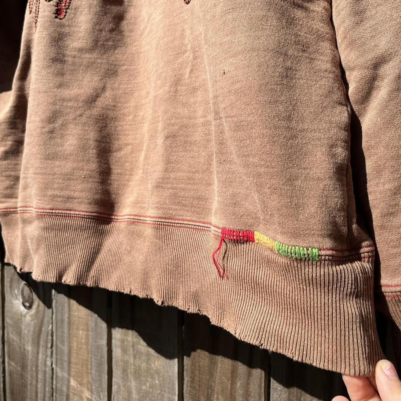 Project E Vintage Rasta zip-up sweater Size XL 100%... - Depop