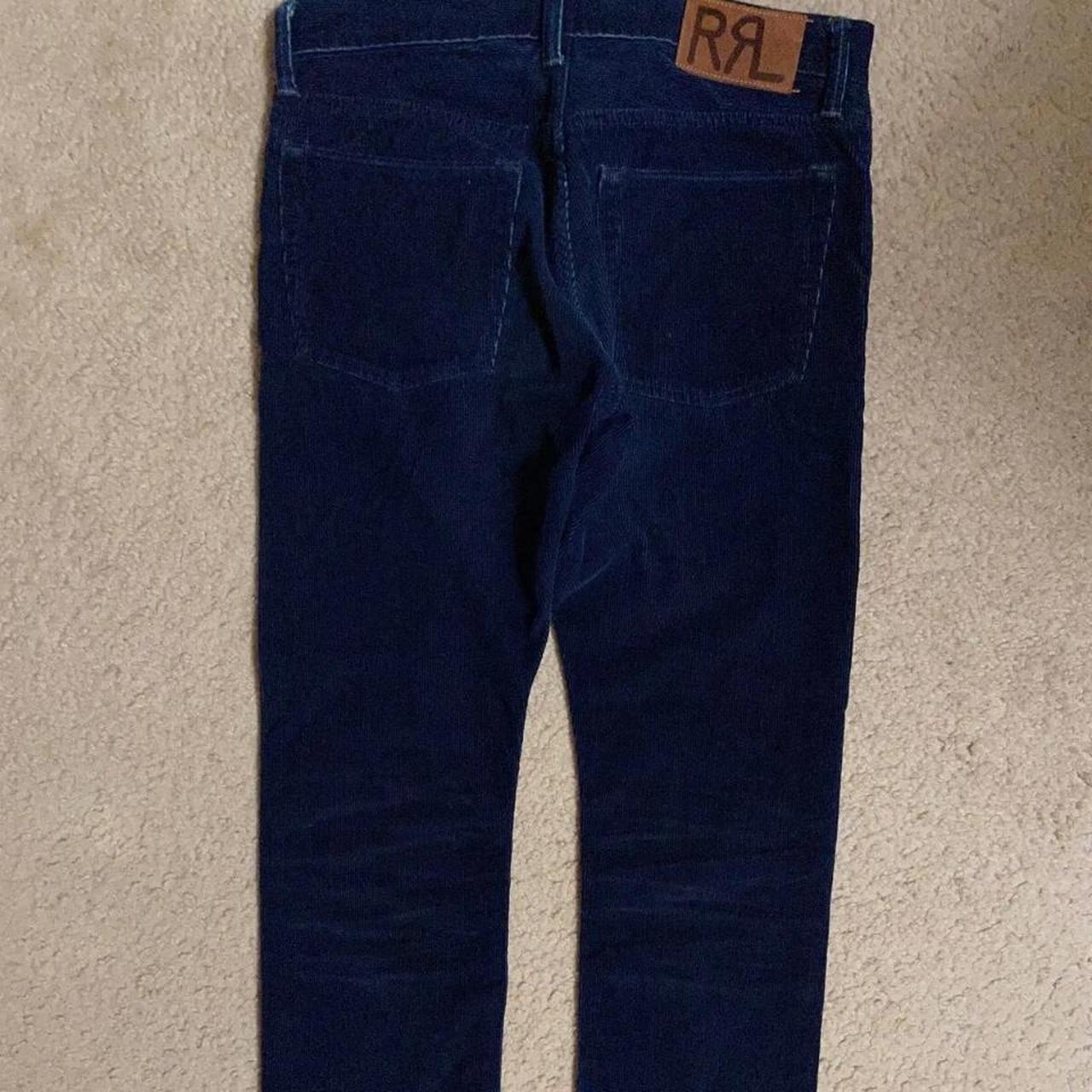 RRL indigo blue corduroy trousers 31x32 Excellent... | Depop