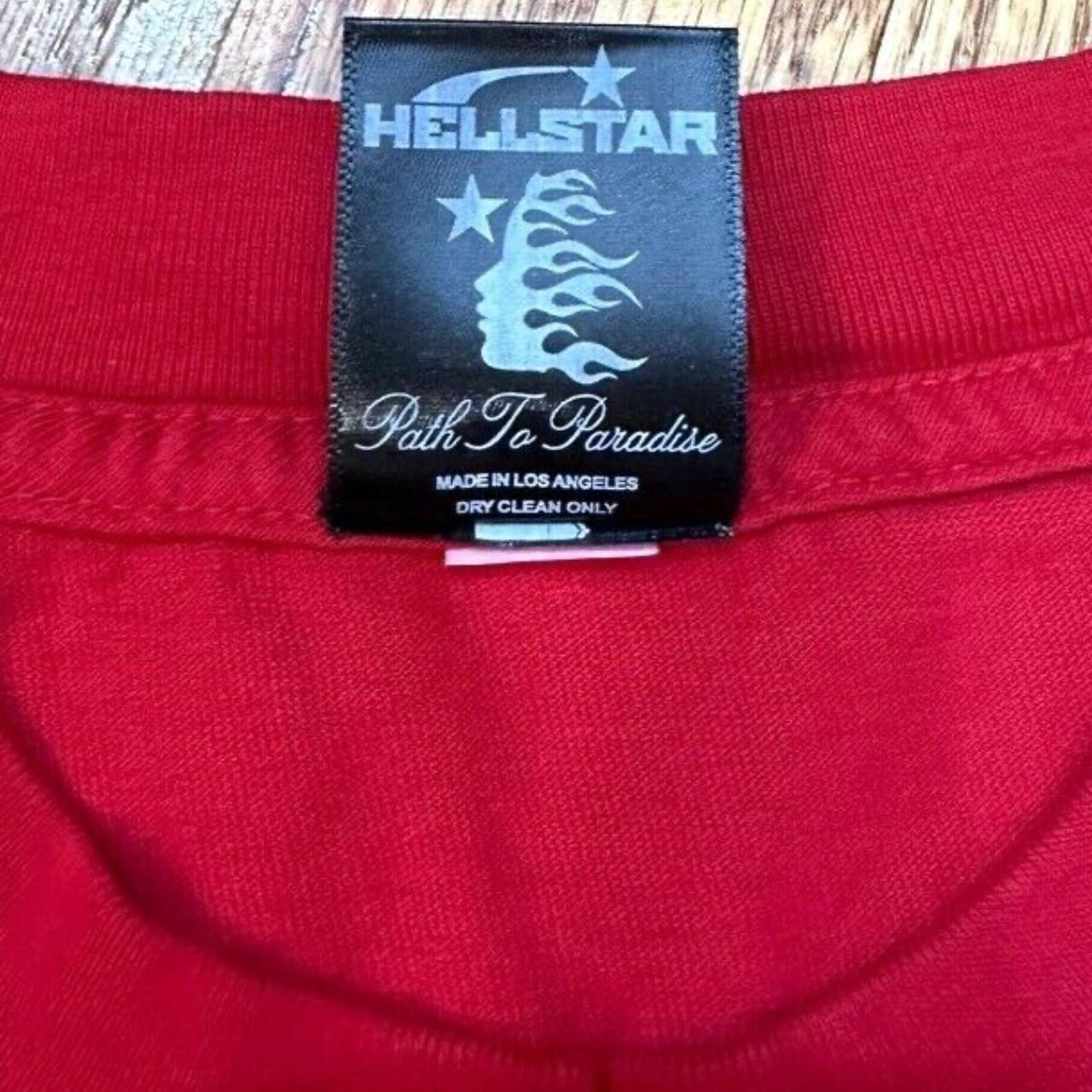 New in bag Hellstar Jesus Emblem T-shirt. Color Red.... - Depop