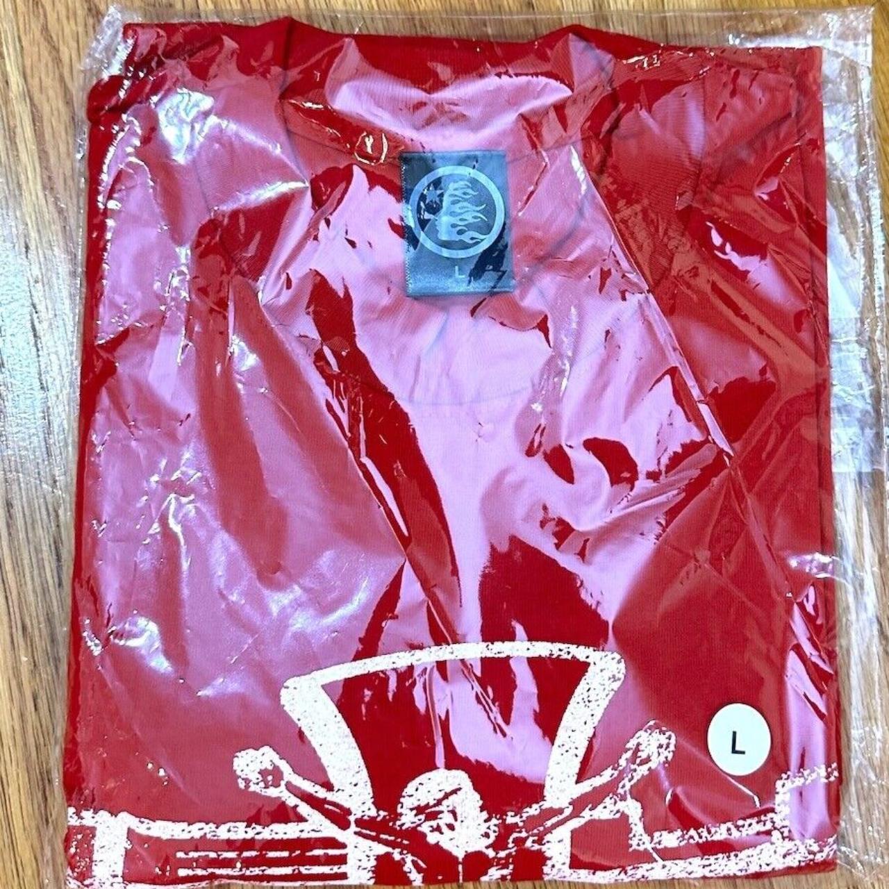 New in bag Hellstar Jesus Emblem T-shirt. Color Red.... - Depop