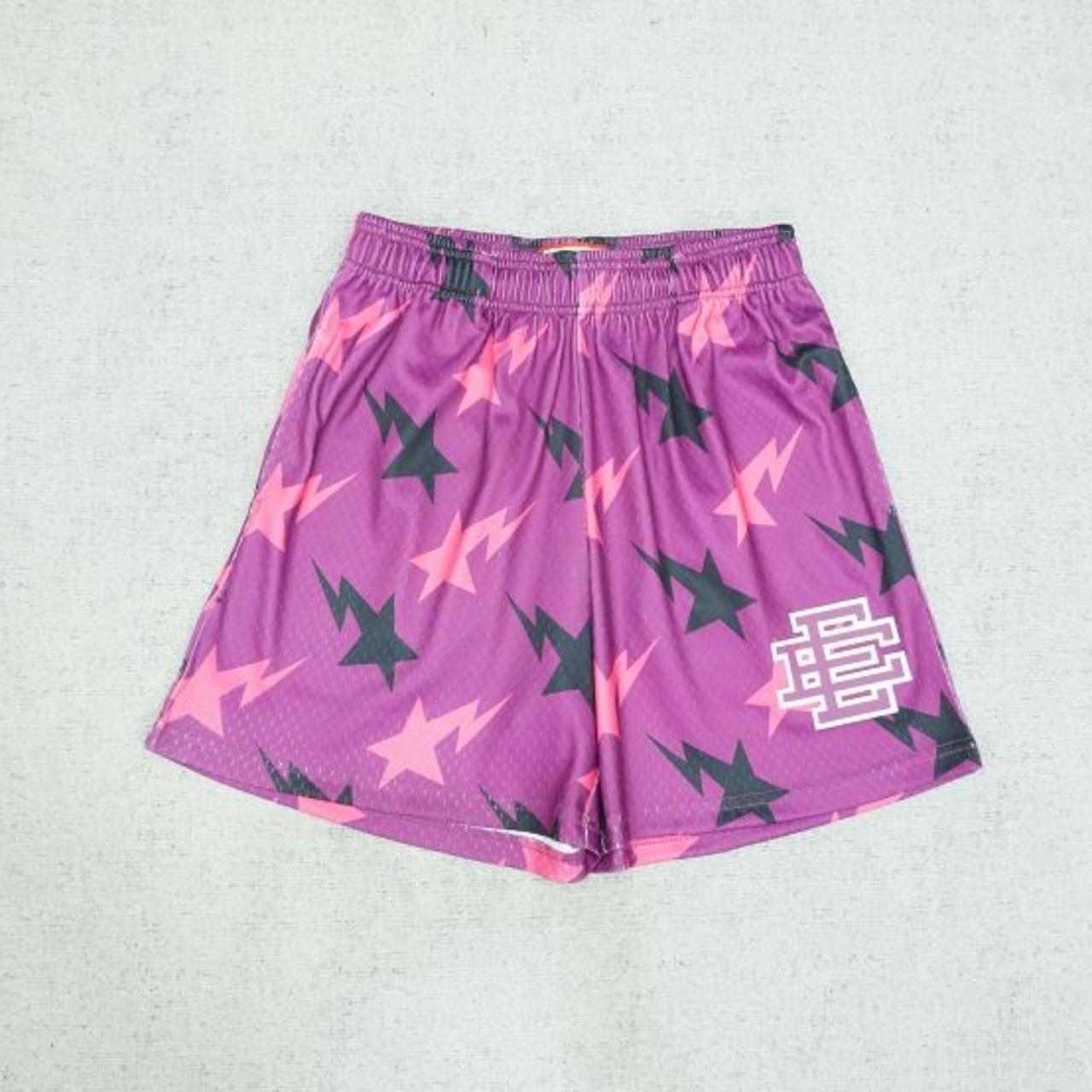 Eric Emanuel shorts purple stars high quality... - Depop