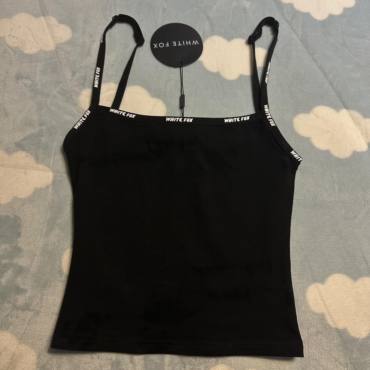 white fox tank top brand new never worn originally... | Depop