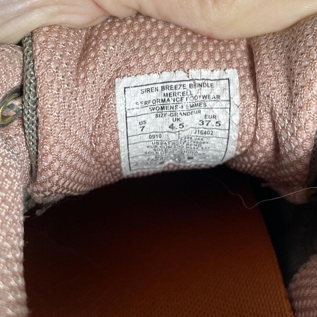 Merrill Pink And Tan Trail Running Shoes Womens Size... - Depop