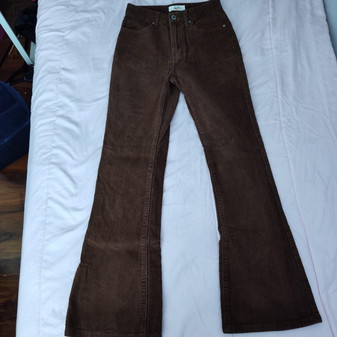 Brown flare jeans/pants Size 1 I am 5'1 I have a... | Depop