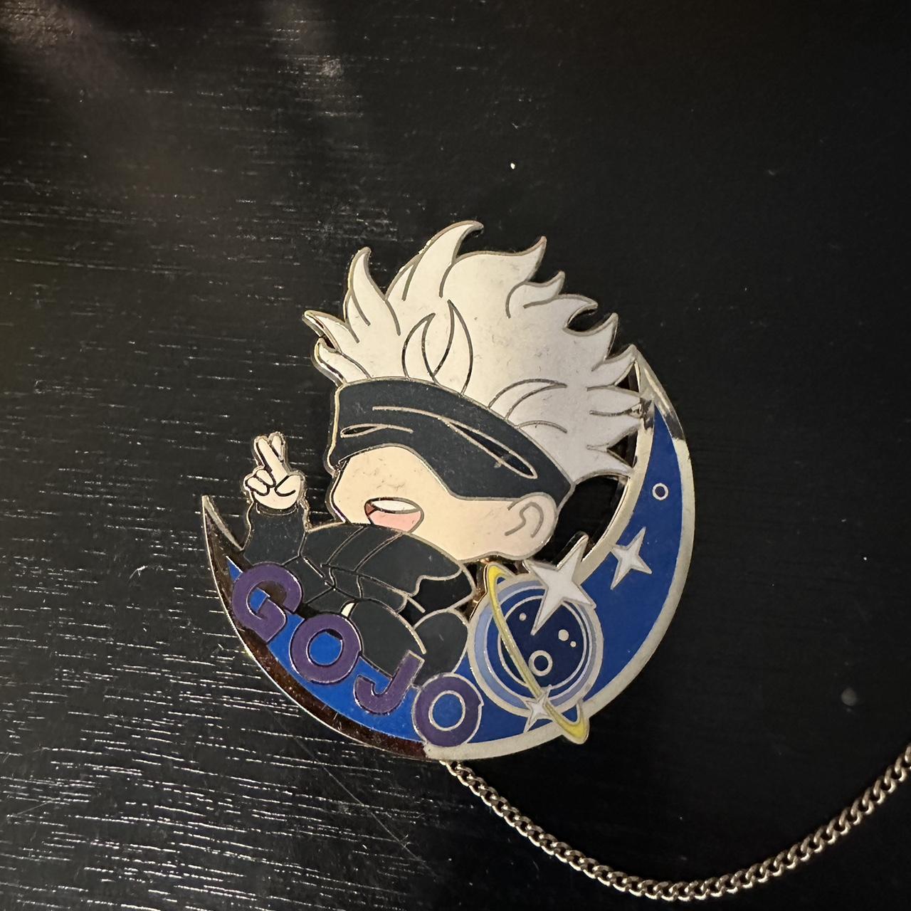Jujutsu Kaisen chibi Satoru Gojo pin badge - black... - Depop