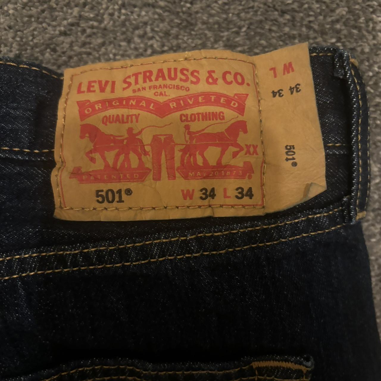 Levi’s 501s Dark Blue Size 34/34 Great... - Depop