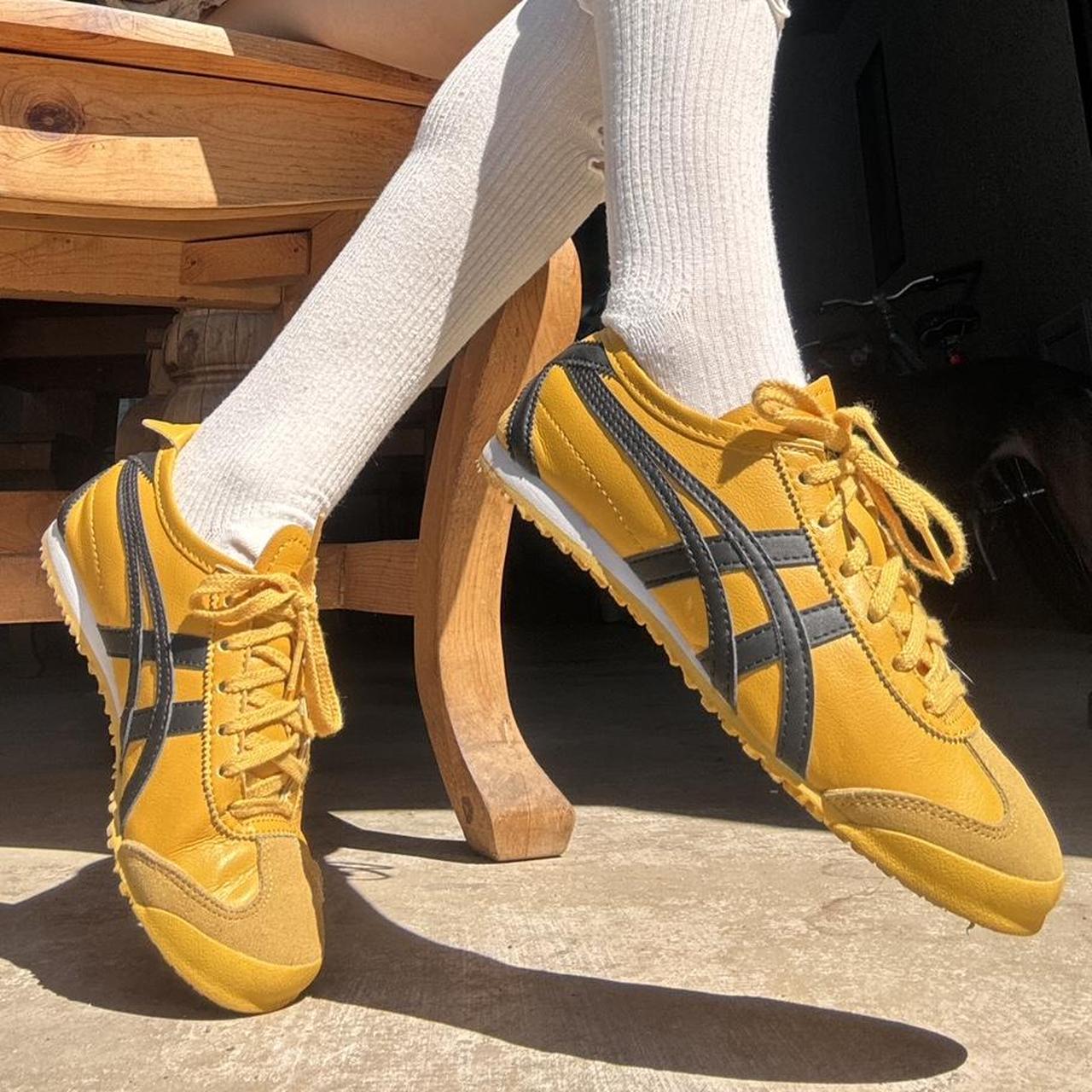 THE rare yellow and black kill bill onitsuka... - Depop