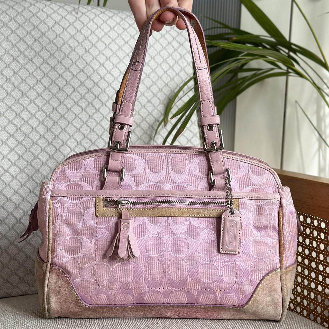 Coach canvas monogram y2k vintage shoulder... - Depop