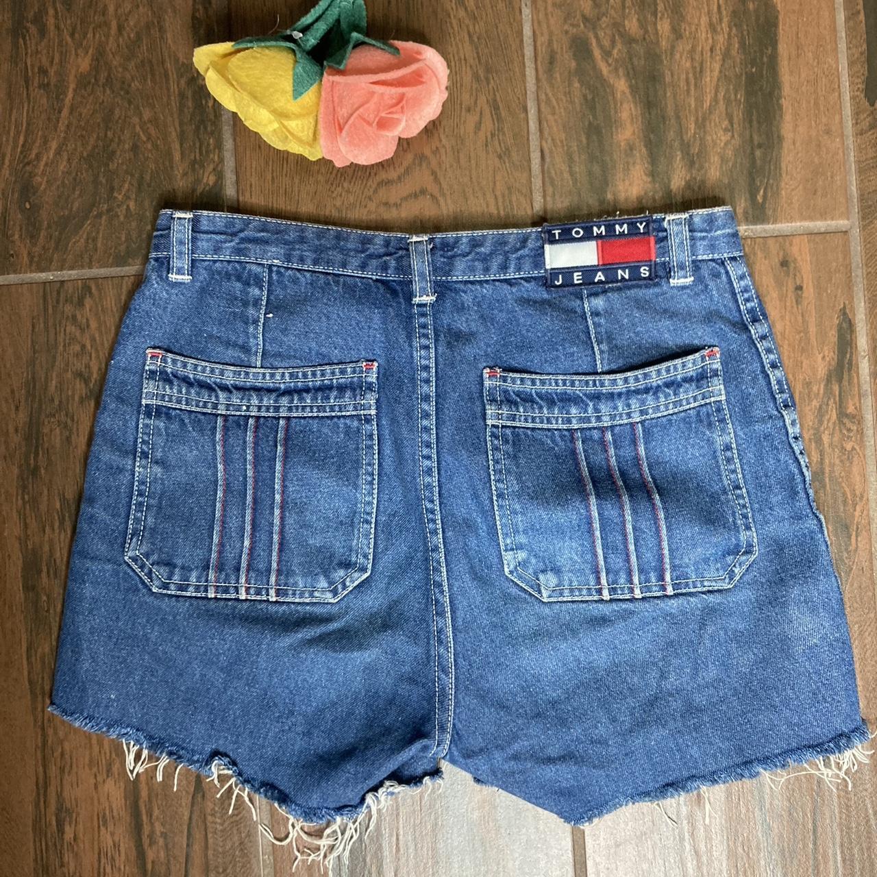 Tommy Hilfiger vintage cut off denim shorts Y2K... | Depop