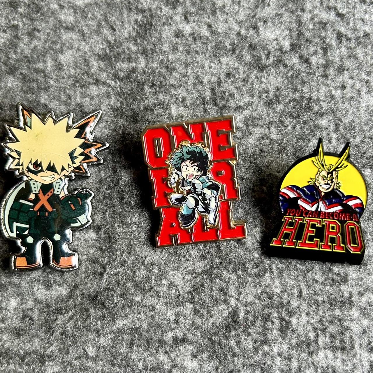 My Hero Academia Pin Bundle. Comes with 18 pinback... - Depop