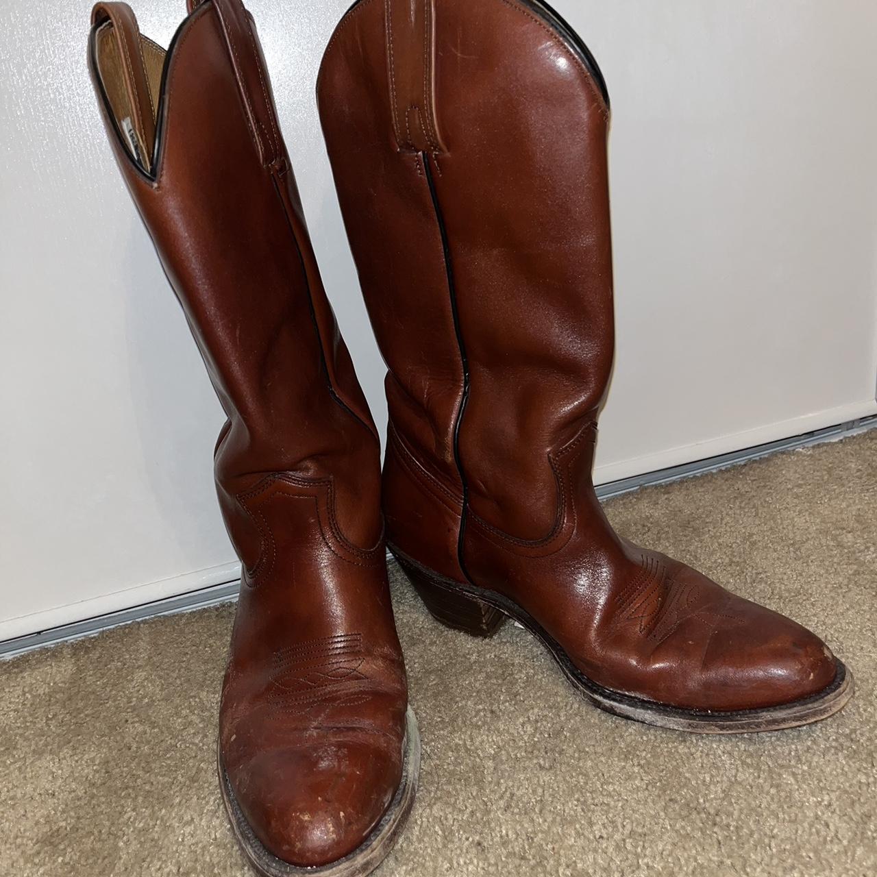 Vintage Frye Cowboy Boots Mens Sz 10 D Oxblood Red... - Depop
