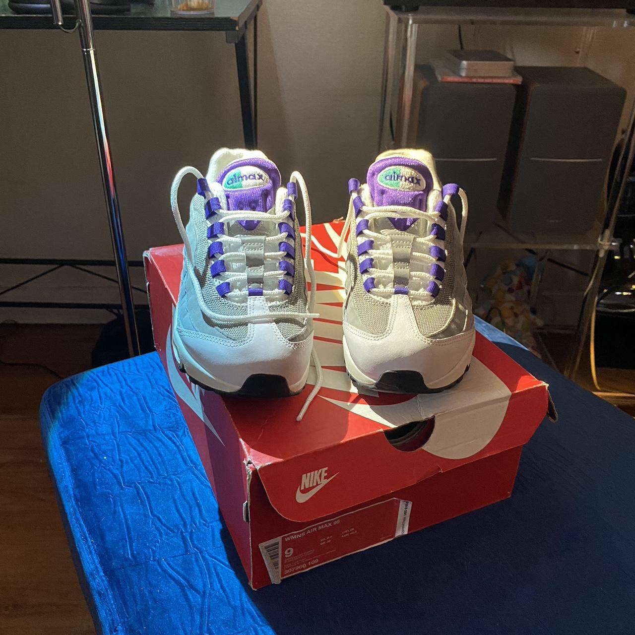 Size 9 W Size 7.5 M. Rare Nike Air Max 95s in white,... | Depop