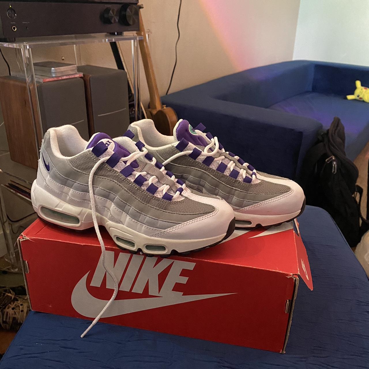 Size 9 W Size 7.5 M. Rare Nike Air Max 95s in white,... | Depop