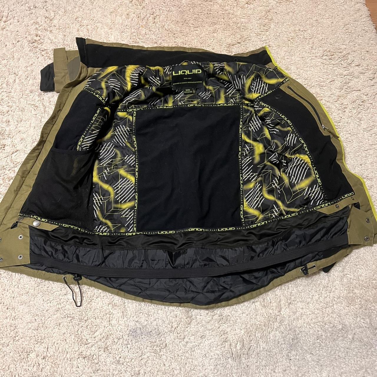 Green Liquid snowboard jacket, waterproof and... - Depop
