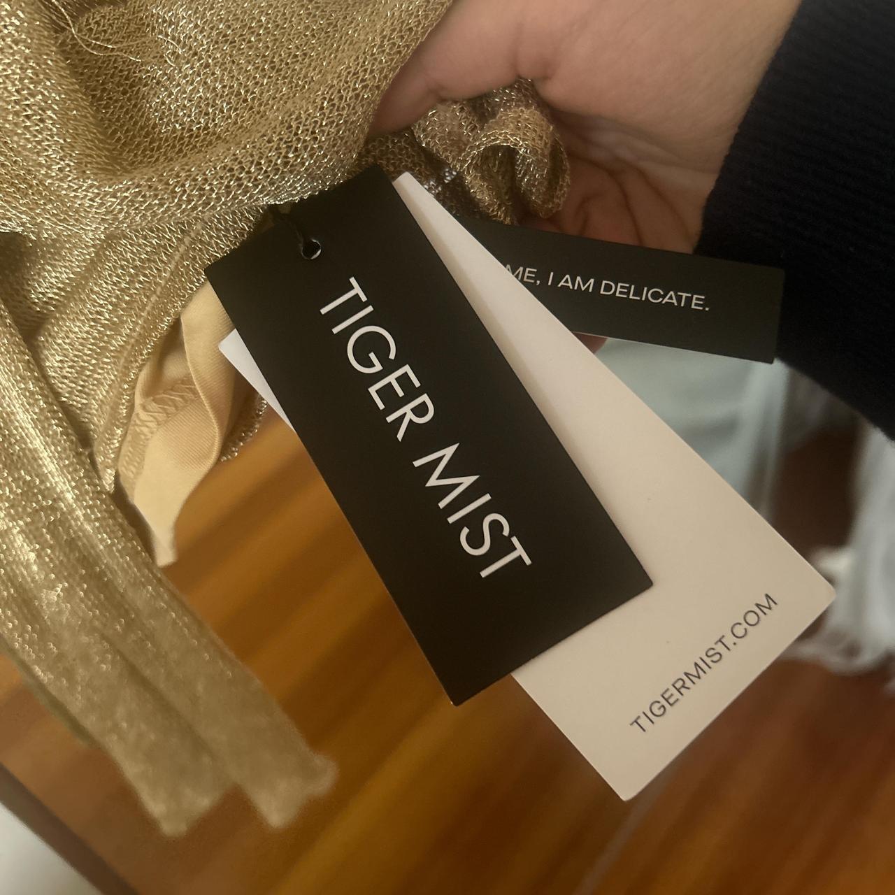 tiger mist azelma dress in gold ⭐️ super sparkly,... - Depop