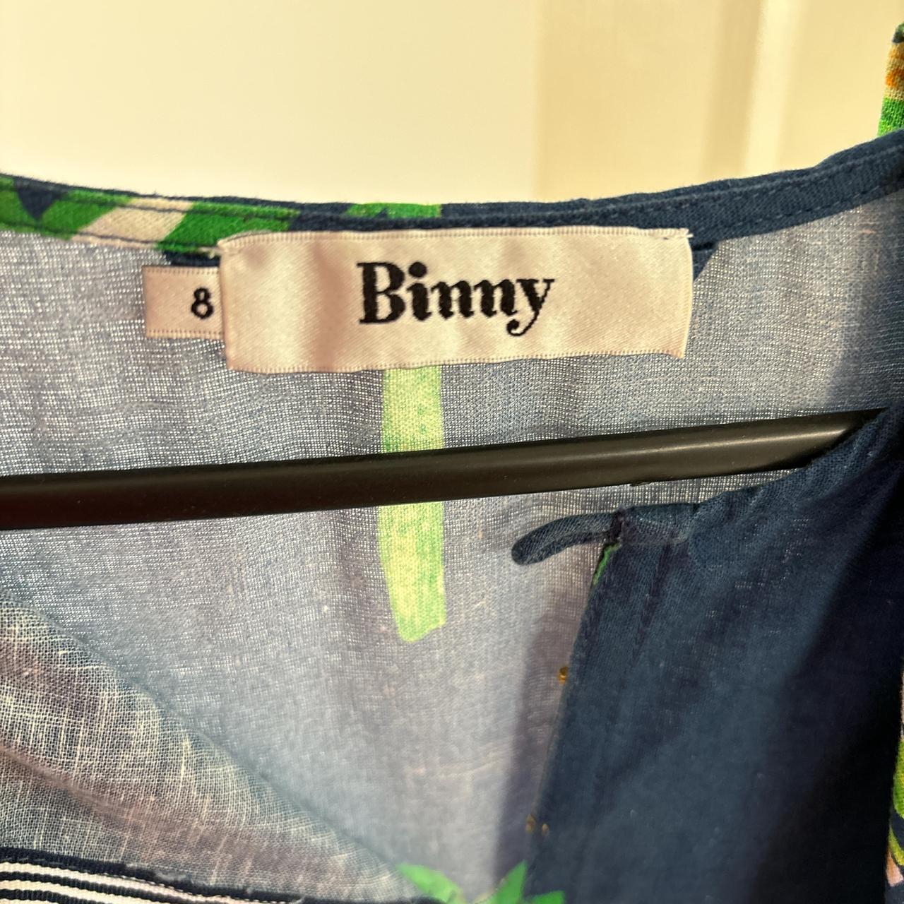 Binny Orange Blosson Linen dress, worn a handful of... - Depop