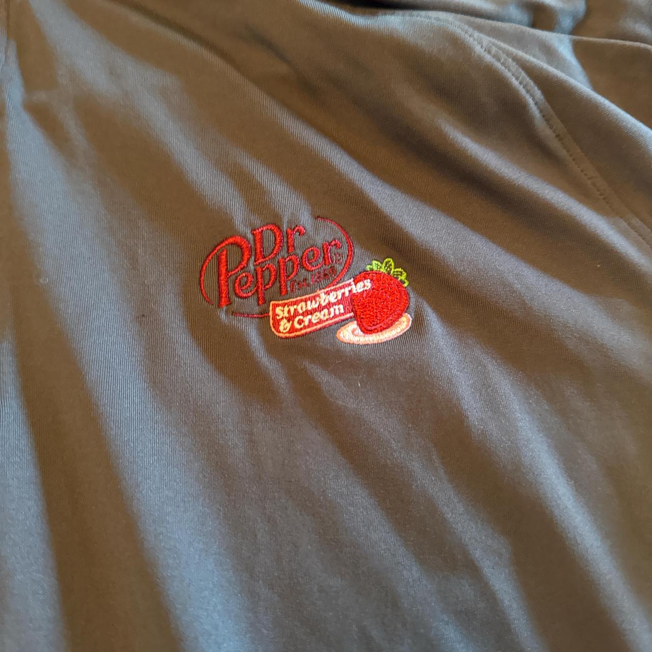 Grey Dr. Pepper strawberries and crew quarter zip... | Depop