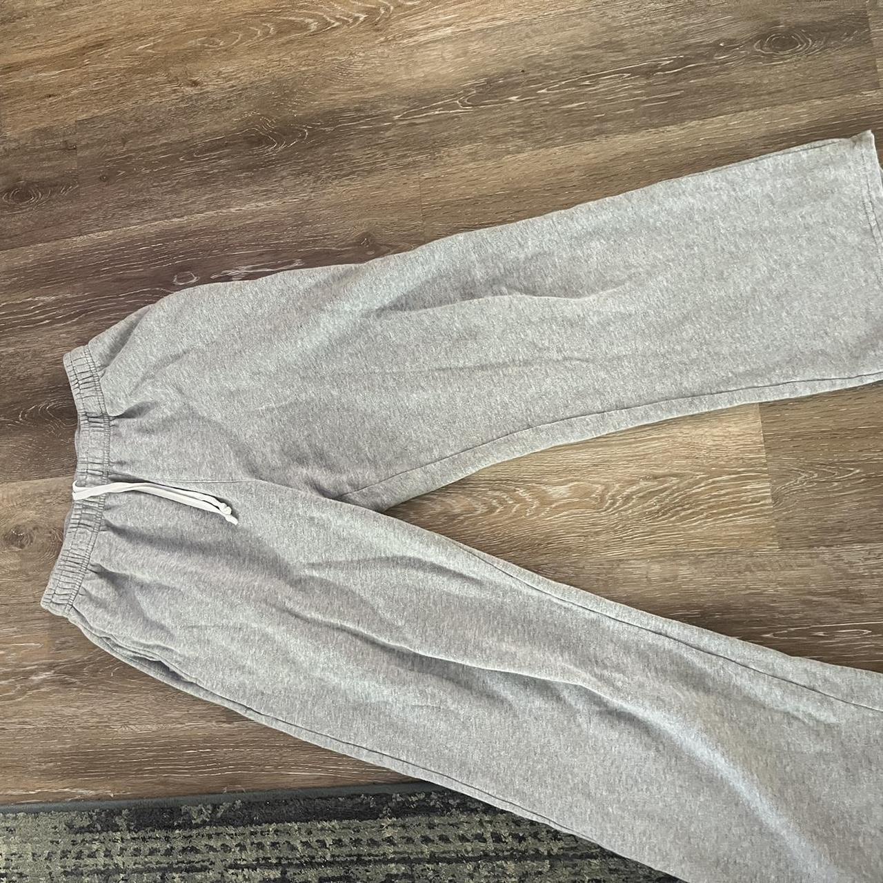 low rise grey sweats - Depop