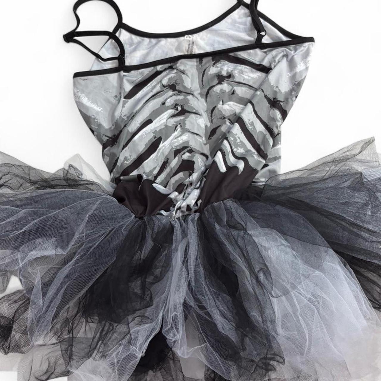 Black and white skeleton tutu dress unsure of the... | Depop