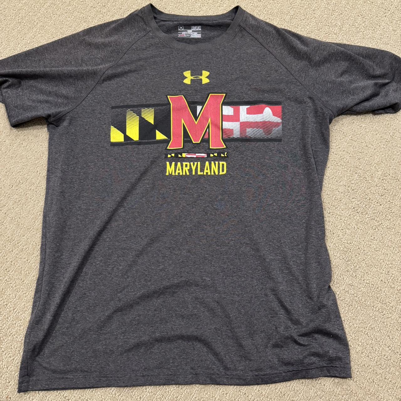 University of Maryland dry fit under armor t shirt - Depop