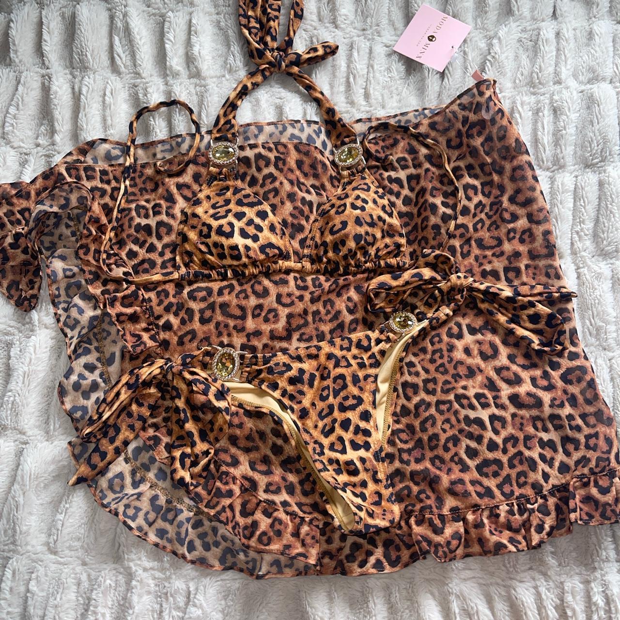 Moda minx - Leopard print 3 piece set with matching... - Depop
