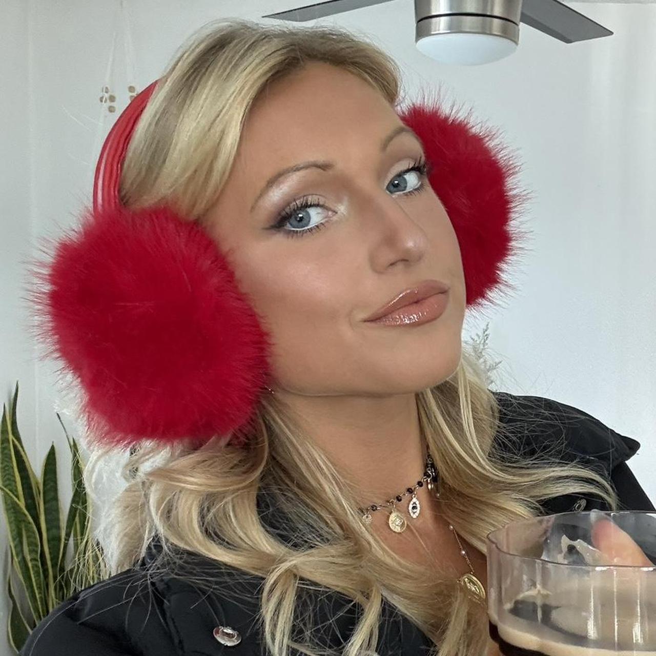 Red ear muffs | Depop